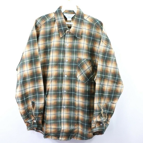 Sears | Shirts | Vintage 6s New Sears Plaid Flannel Work Shirt Xl ...